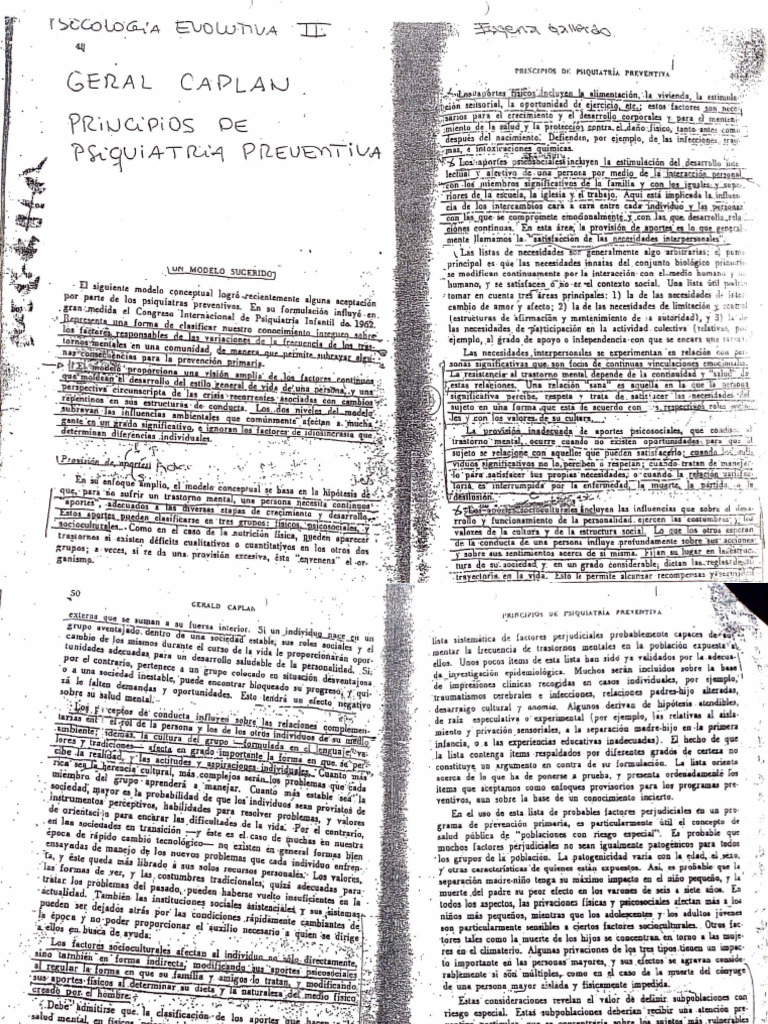 Gerald Caplan Psiq. Preventiva | PDF