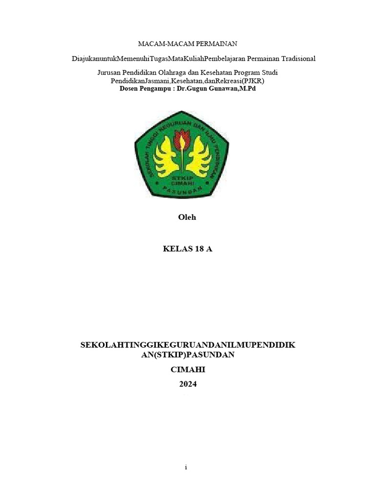 Permainan Tradisional Ucing Sumput | PDF | Olahraga & Rekreasi
