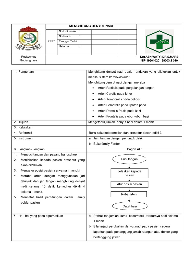 Sop Menghitung Nadi | PDF | Sains & Matematika