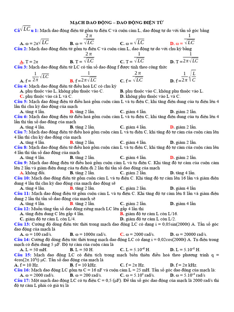 Dao Động Điện Từ | PDF
