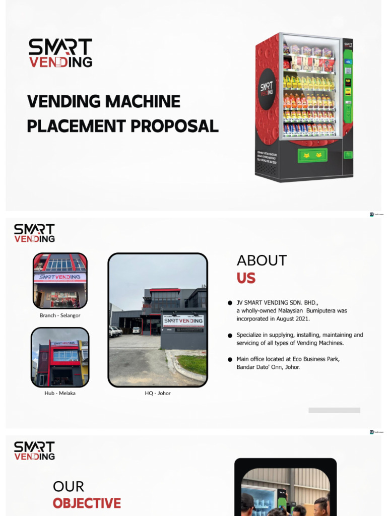VENDING MACHINE PLACEMENT PROPOSAL [VLP FAUZI JASMIN] | PDF