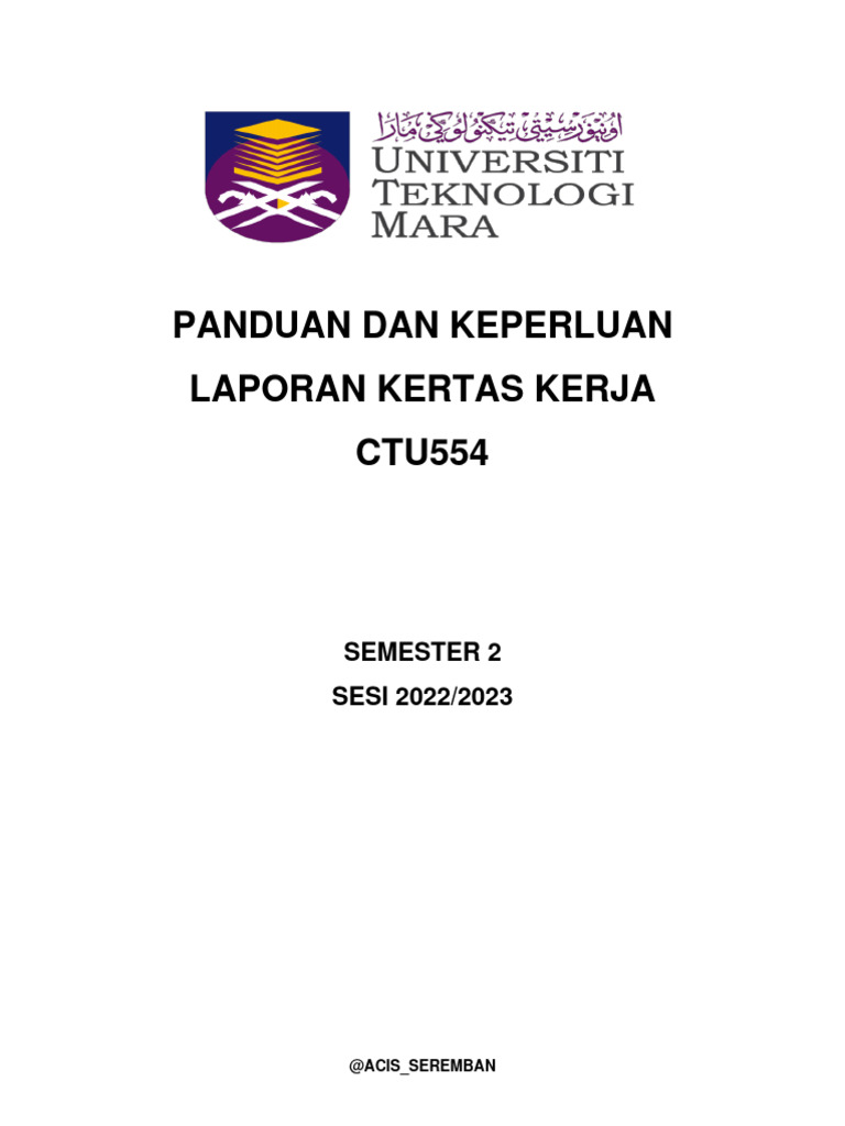 Panduan Laporan CTU554 | PDF