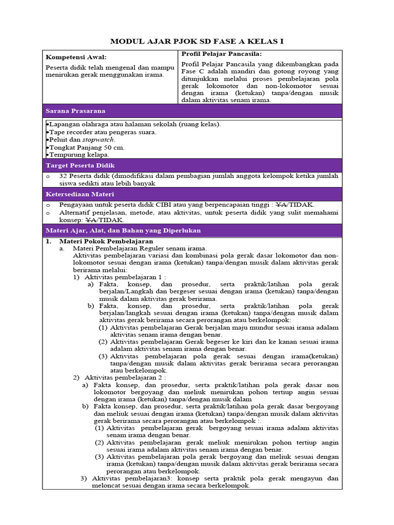 Latihan Senam Irama untuk Siswa SD | PDF | Sains & Matematika