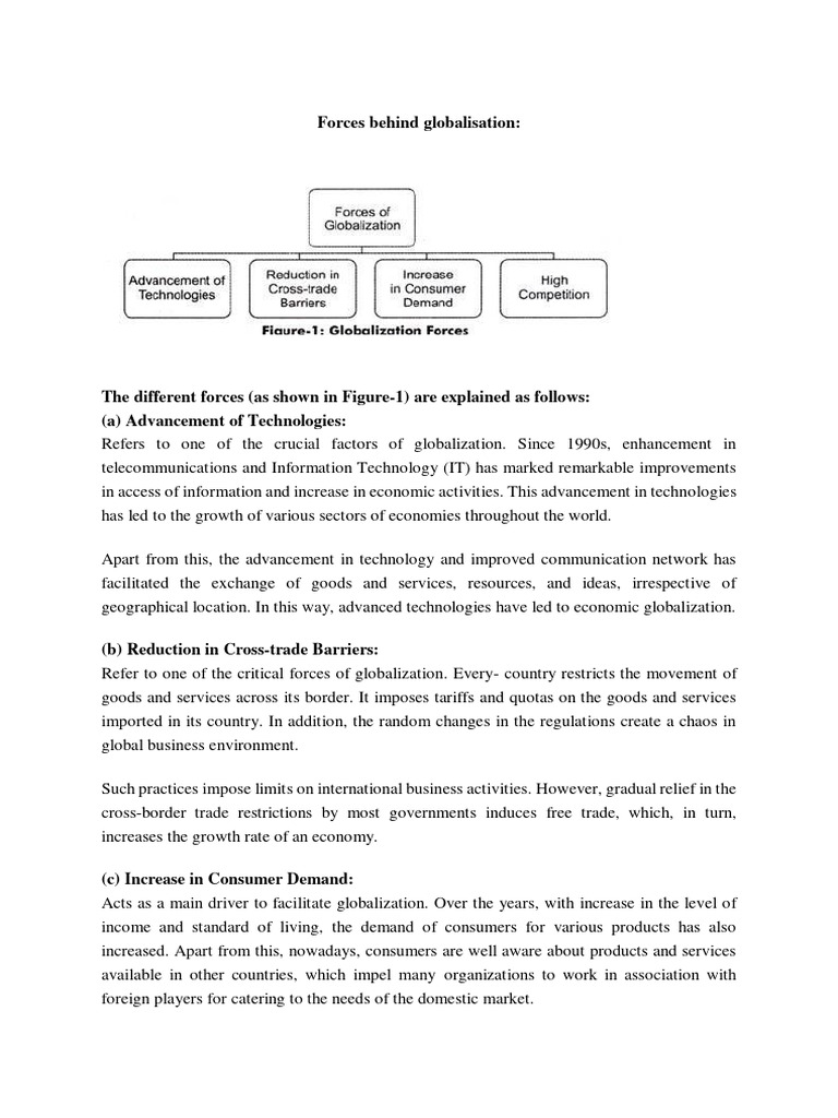 Globalization Forces Explained | PDF | Globalization | Economics