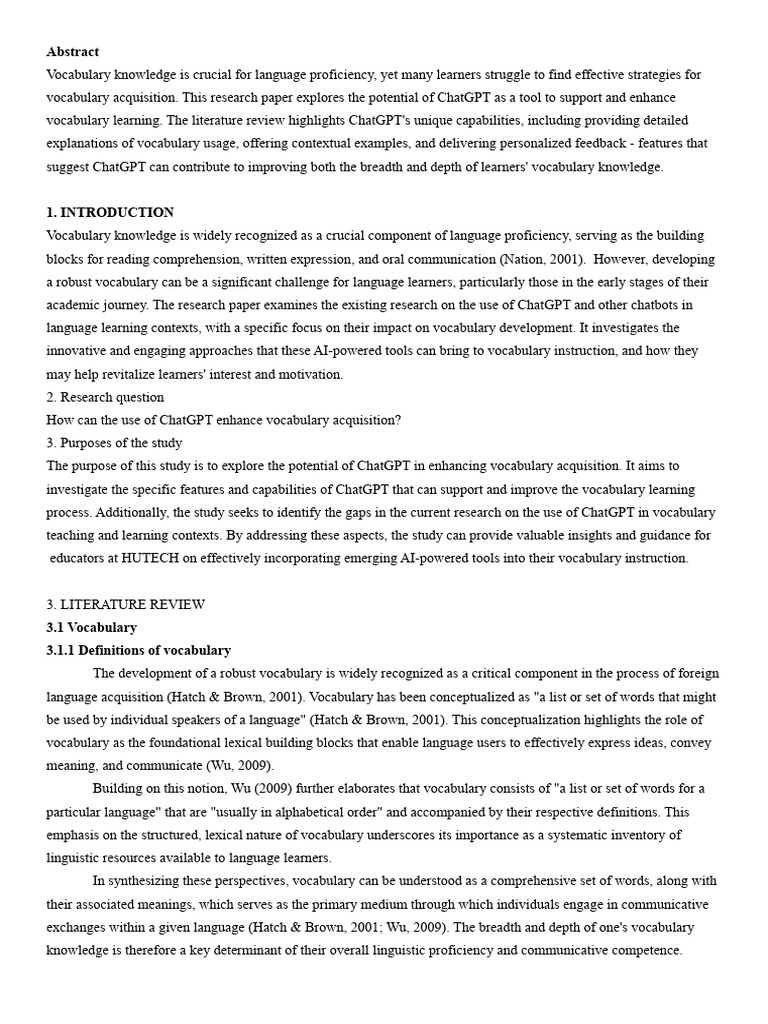 Ai Final | PDF | Vocabulary | Language Acquisition
