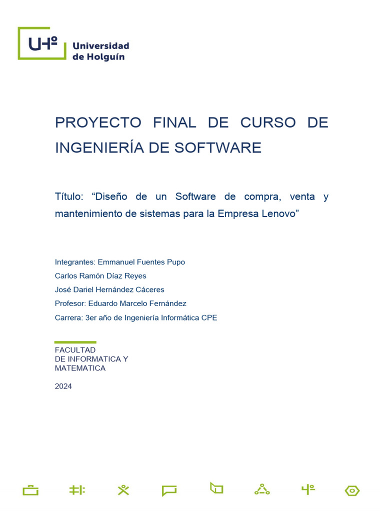 Proyecto Final de Curso de Ingeniería de Software i | PDF | Scrum (desarrollo de software ...