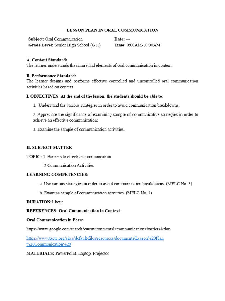 How To Avoid Barriers in Oral Com | PDF | Communication | Human ...