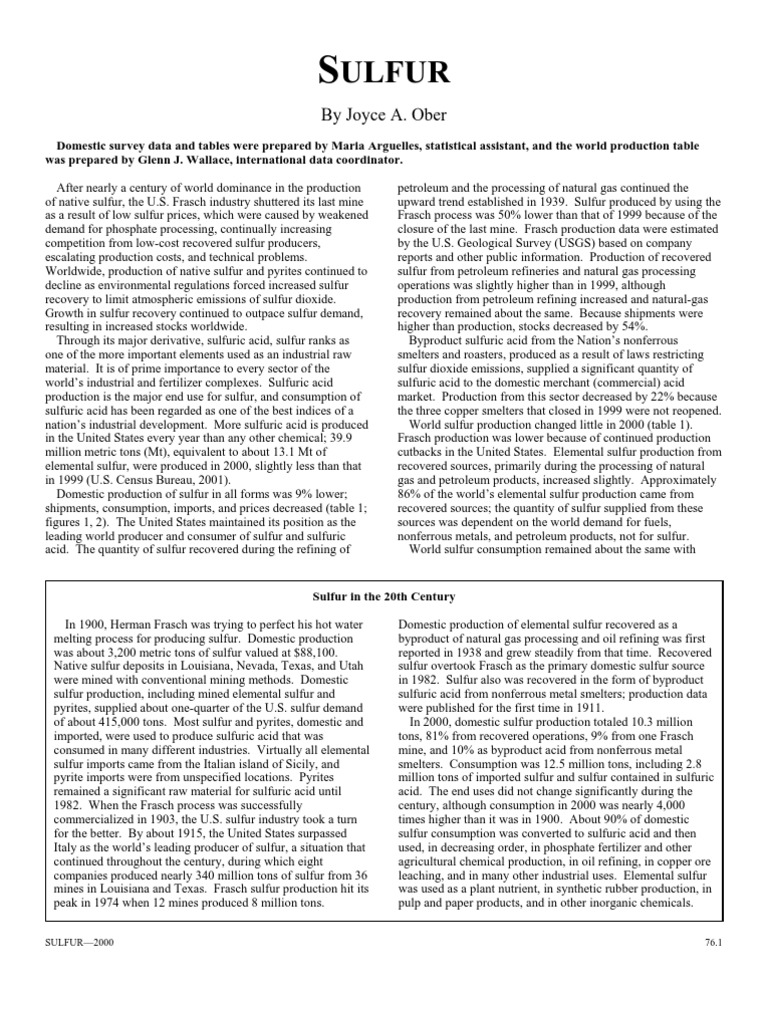 Ulfur: by Joyce A. Ober | PDF | Asphalt | Petroleum