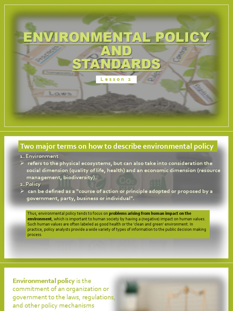 Lesson 2 Ems 1 | PDF | Environmental Policy | Policy