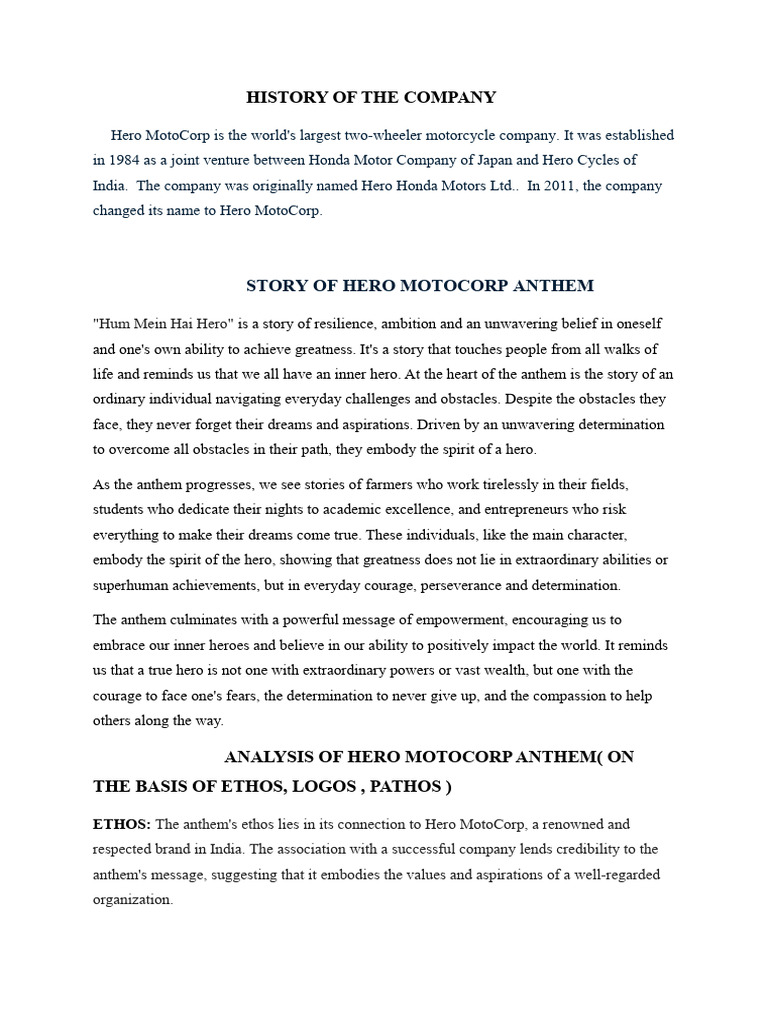 History of The Company CC | PDF | Hero