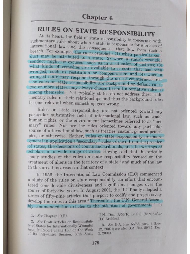Murphy - Rules On State Responsibility | PDF