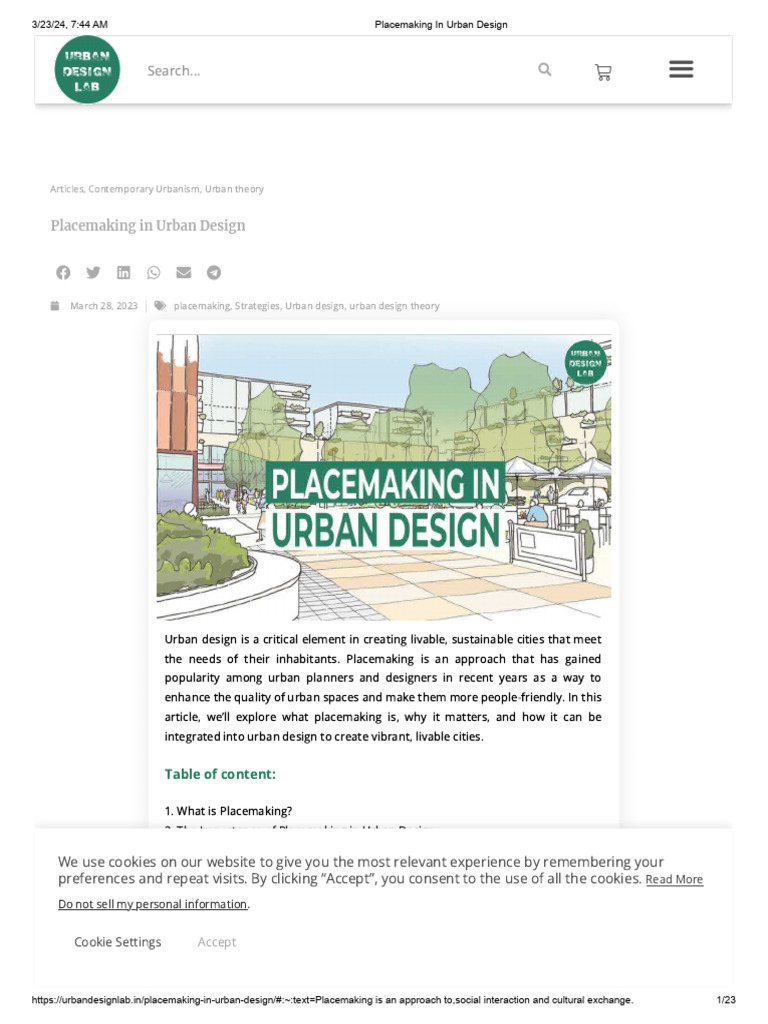 Placemaking in Urban Design | PDF | Urban Design | Green Infrastructure