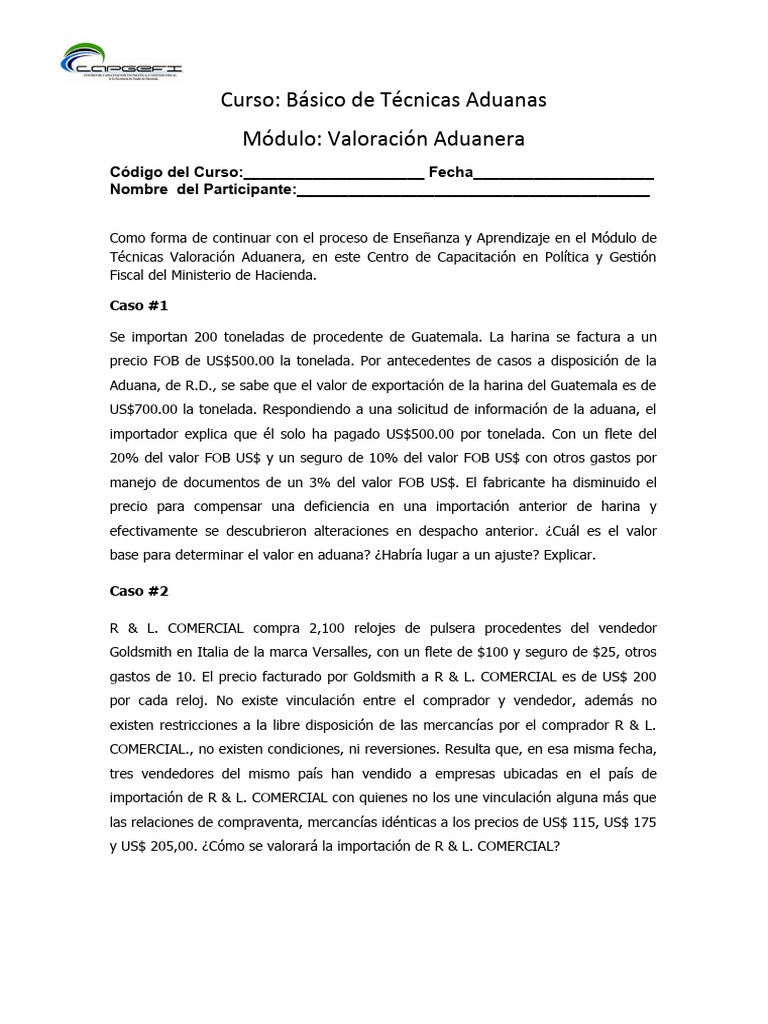 Practica II, 2021. A | PDF | aduana | Comercio