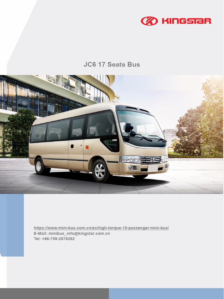 E Catalogue JC6 17 Seats Bus | PDF | Manual Transmission | Axle