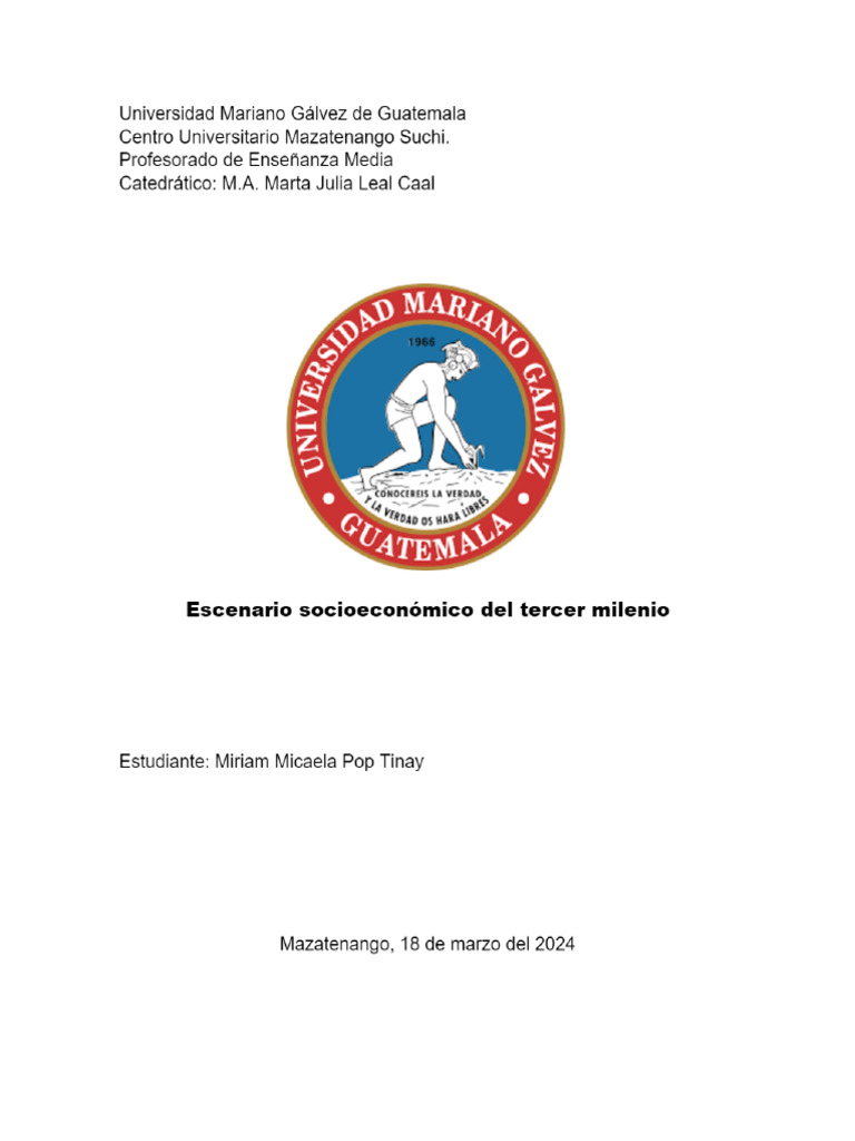 Escenario Socioeconómico Del Tercer Milenio - ILIDE - INFO Platform PDF Viewer | PDF