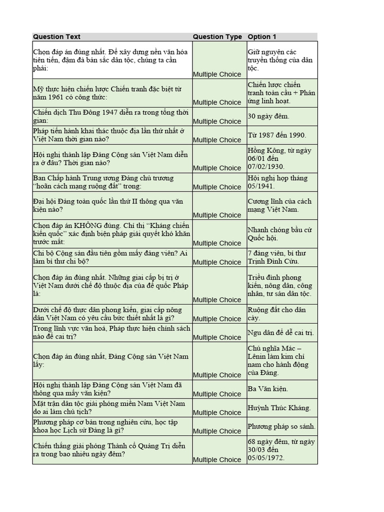 Quiz Izz Sample Spreadsheet Updated | PDF