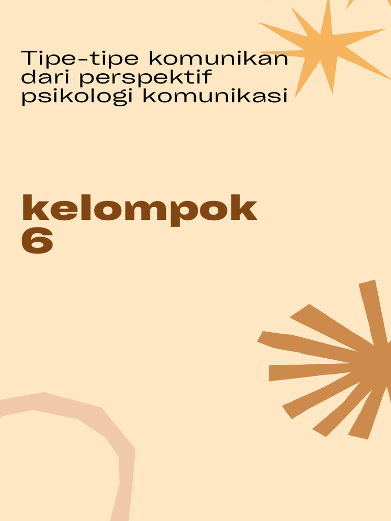 Tipe-Tipe Komunikan Dari Perspektif Psikologi Komunikasi | PDF
