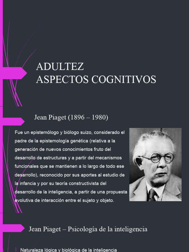 ADULTEZ Aspectos Cognitivos | PDF | Pensamiento | Adultos