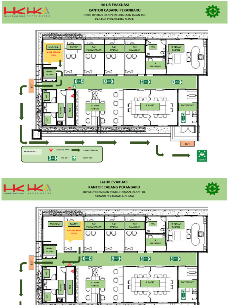 Jalur Evakuasi Kantor Cabang Pekanbaru | PDF