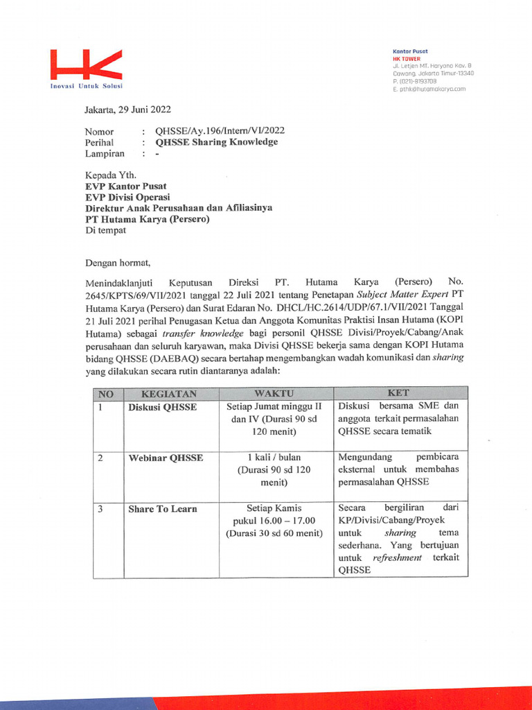 QHSSE Sharing Knowledge - Sign | PDF