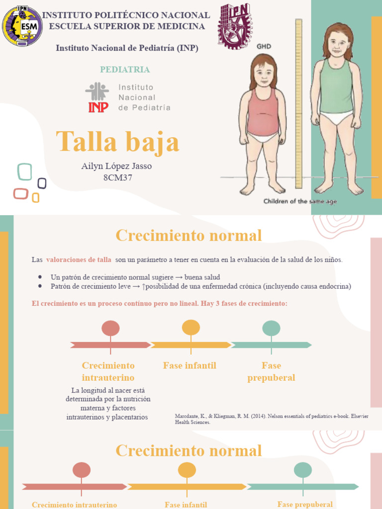 Talla Baja en Pediatría: Causas y Crecimiento | PDF | Pubertad ...