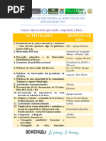 Programa de Bienvenida Al Año Escolar 2025 | PDF