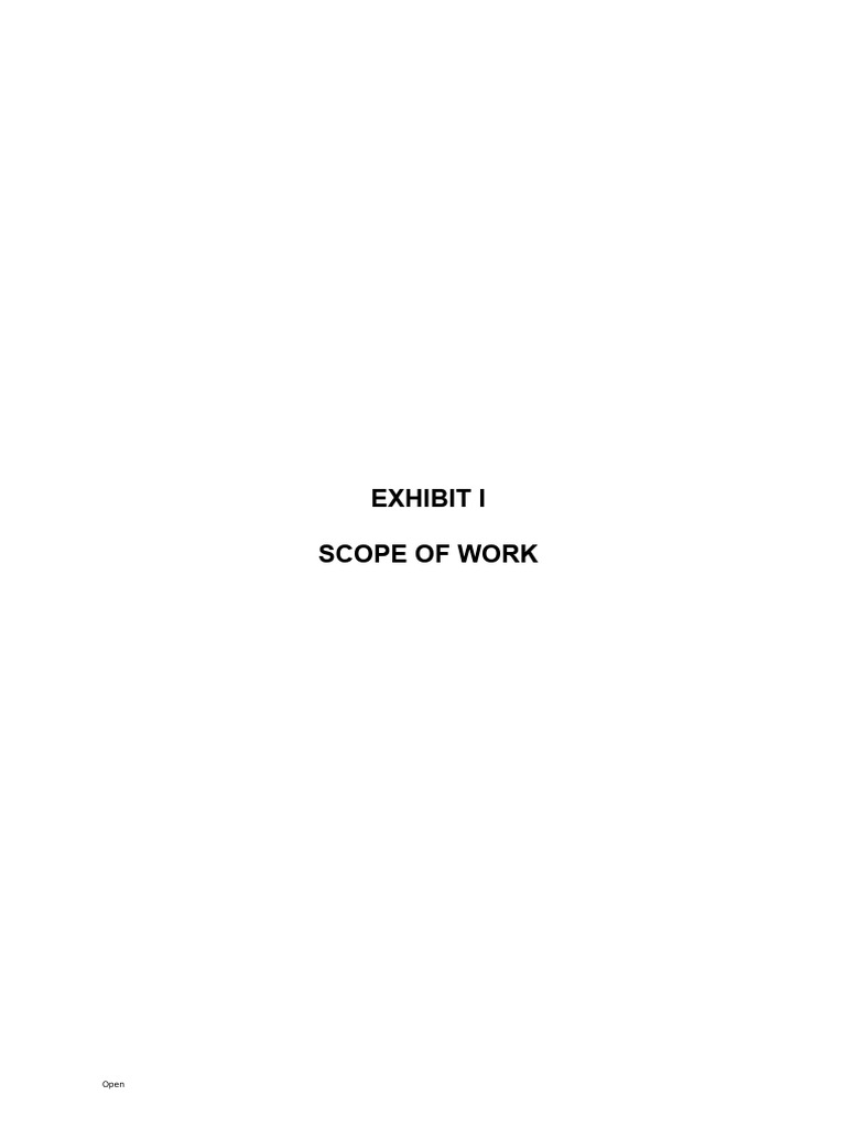 Exhibit I Scope of Work | PDF | Steel | Welding