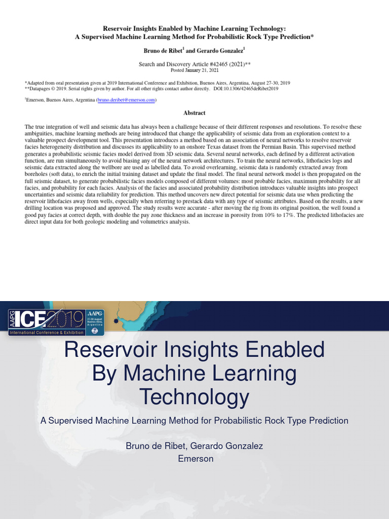Reservoir Insights Enabled by Machine Learning Technology A Supervised Machine Learning Method ...