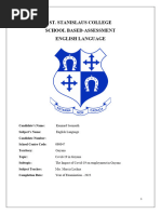 PE SBA Guidelines for Students | PDF | Human Communication