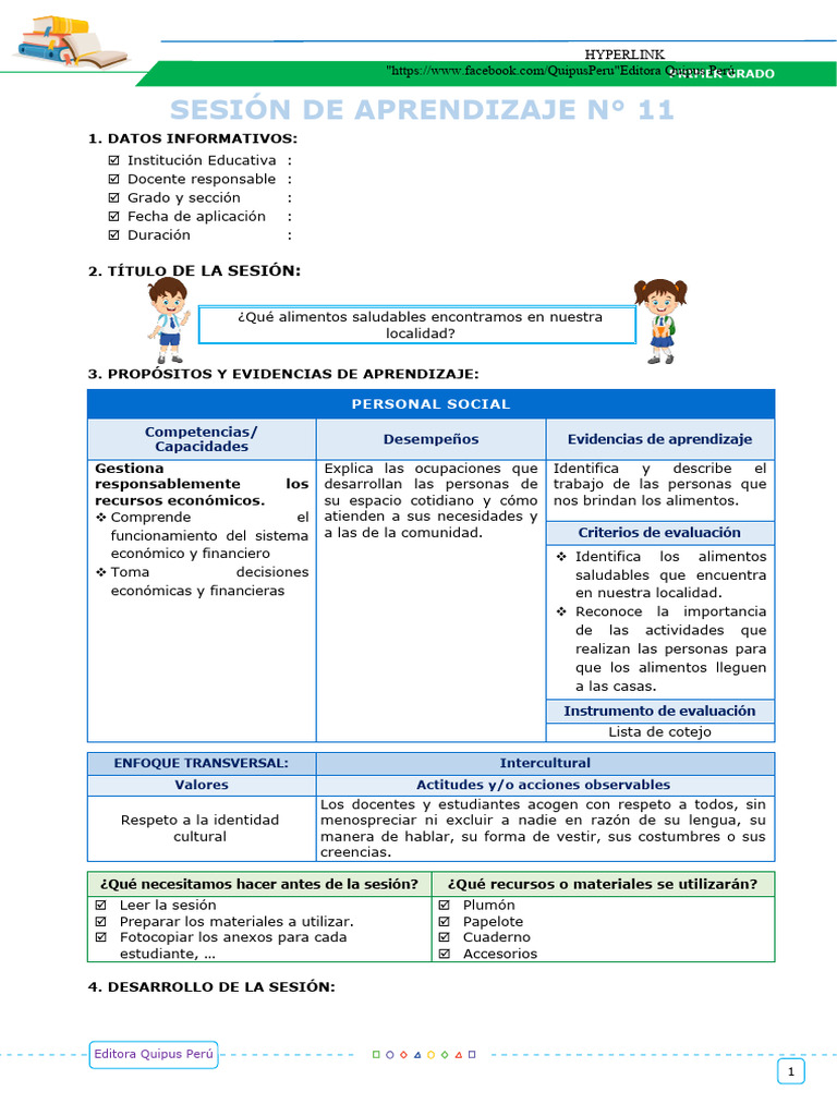 Sesiones de Aprendizaje - EDA IX Semana 2 - Editora Quipus Perú | PDF | Aprendizaje | Evaluación
