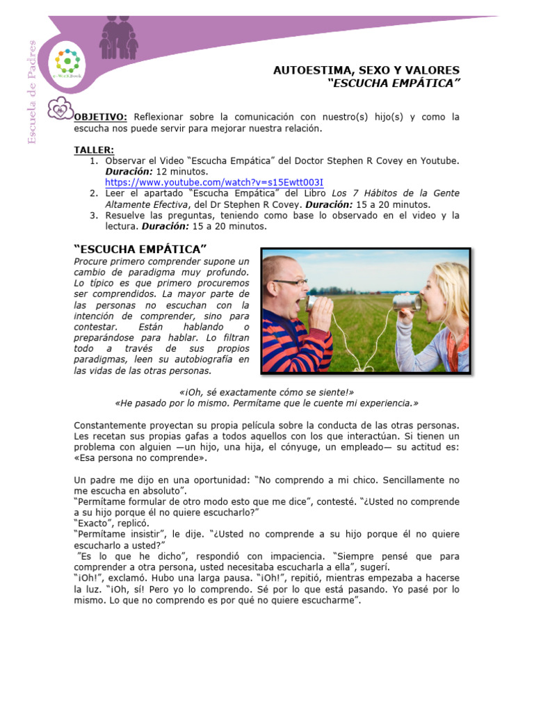 Escucha Empatica | PDF | Empatía | Motivación