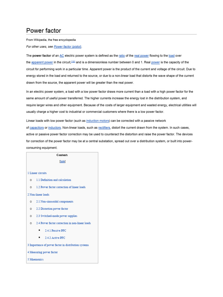Power Factor 1 | Download Free PDF | Ac Power | Electric Power