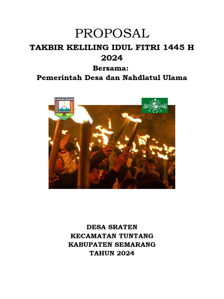 Proposal Takbir Keliling 2024 | PDF