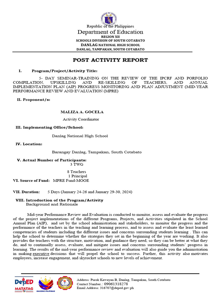 Mid-Year Performance Review Seminar 2024 | PDF | Educational Technology ...