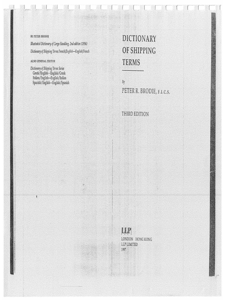 Dictionary of Shipping Terms (R) | PDF