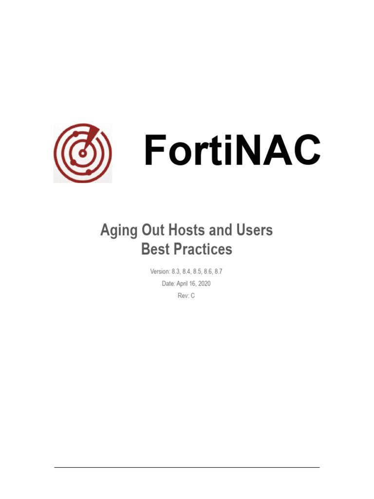 FortiNAC Aging Out Best Practices | PDF | Databases | Software