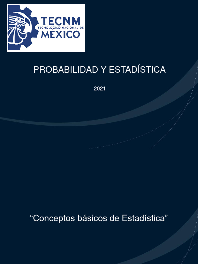 Clase 01 Conceptos Básicos de Estadística | PDF | Muestreo (Estadísticas) | Estadísticas