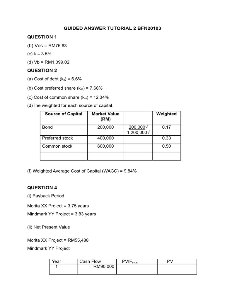Guided Answer Tutorial 2 | PDF
