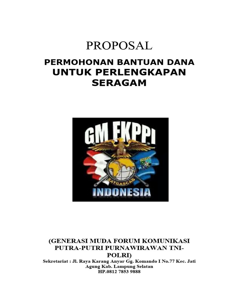 Proposal Bantuan Dana Seragam TNI-POLRI | PDF | Politik | Hukum
