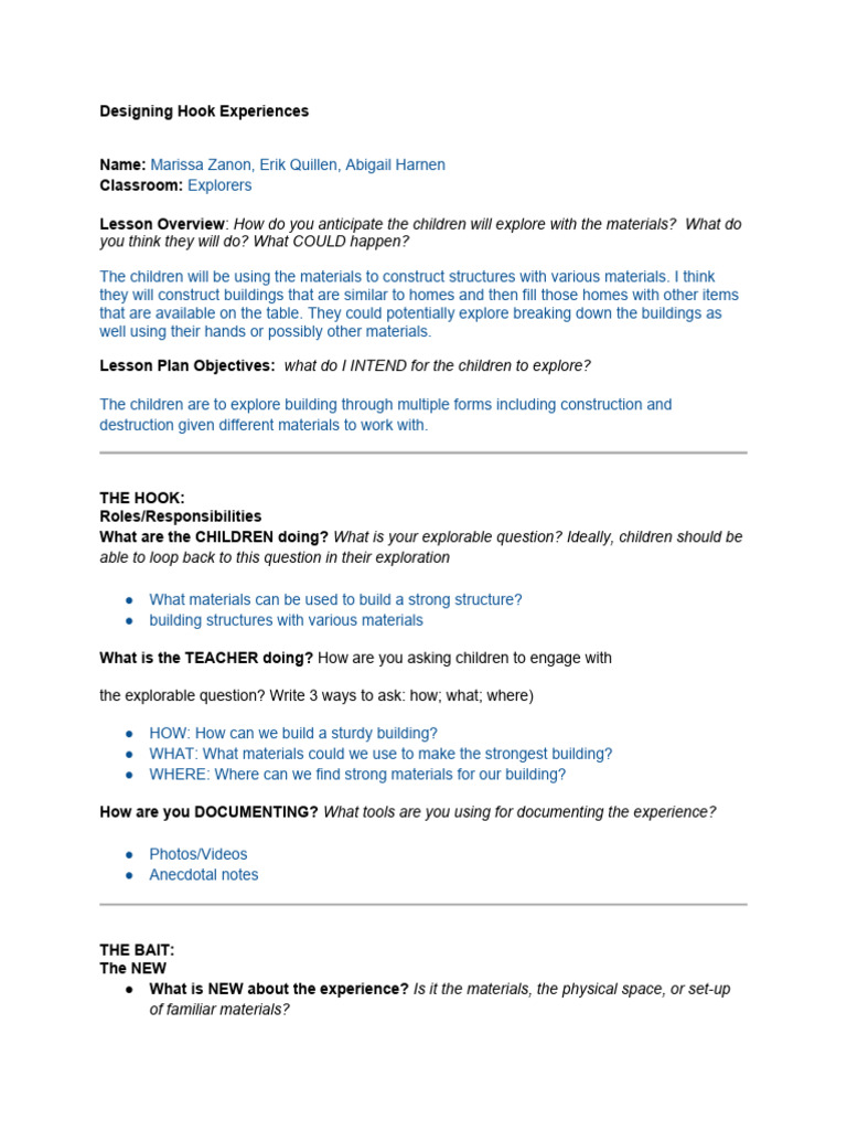 Engaging Children in Building Exploration | PDF | Experience | Thought
