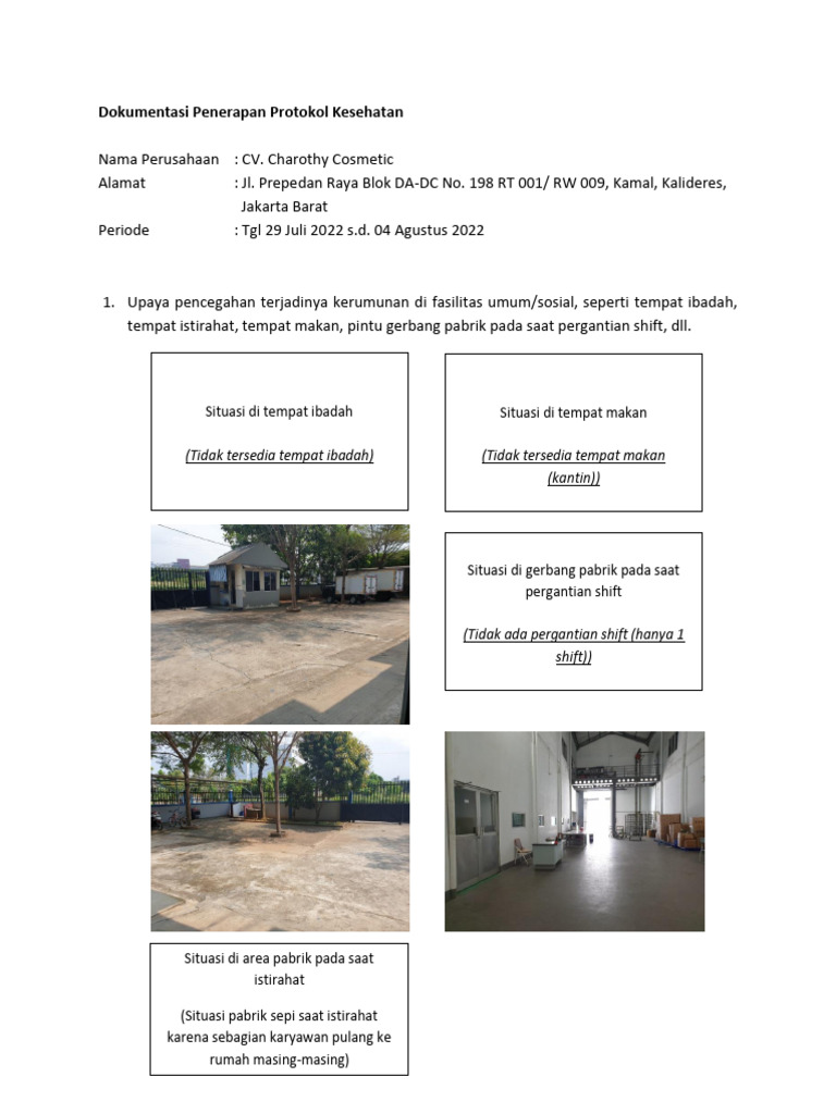 Template Dokumentasi Prokes IOMKI 04-08-2022 | PDF