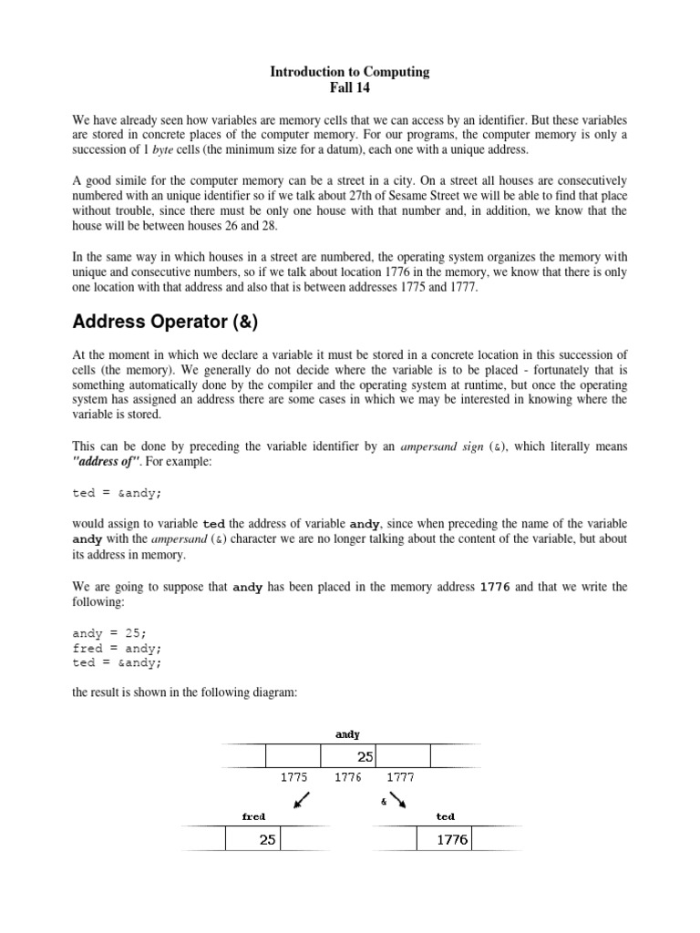 Pointers | PDF | Pointer (Computer Programming) | Computer Architecture Pointers | PDF | Pointer (Computer Programming) | Computer Architecture