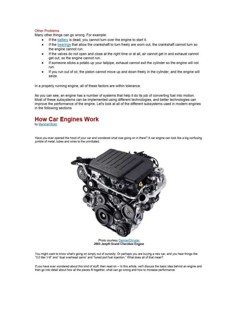 Other Problems | PDF | Engines | Internal Combustion Engine