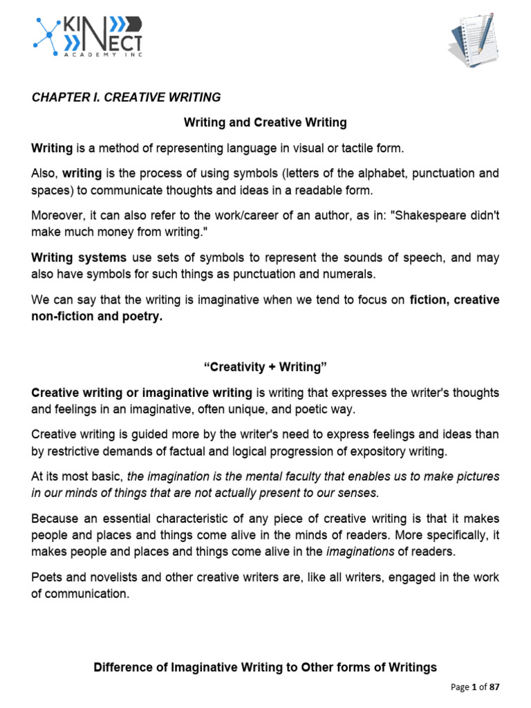 Creative Writing | Download Free PDF | Poetry | Narrative
