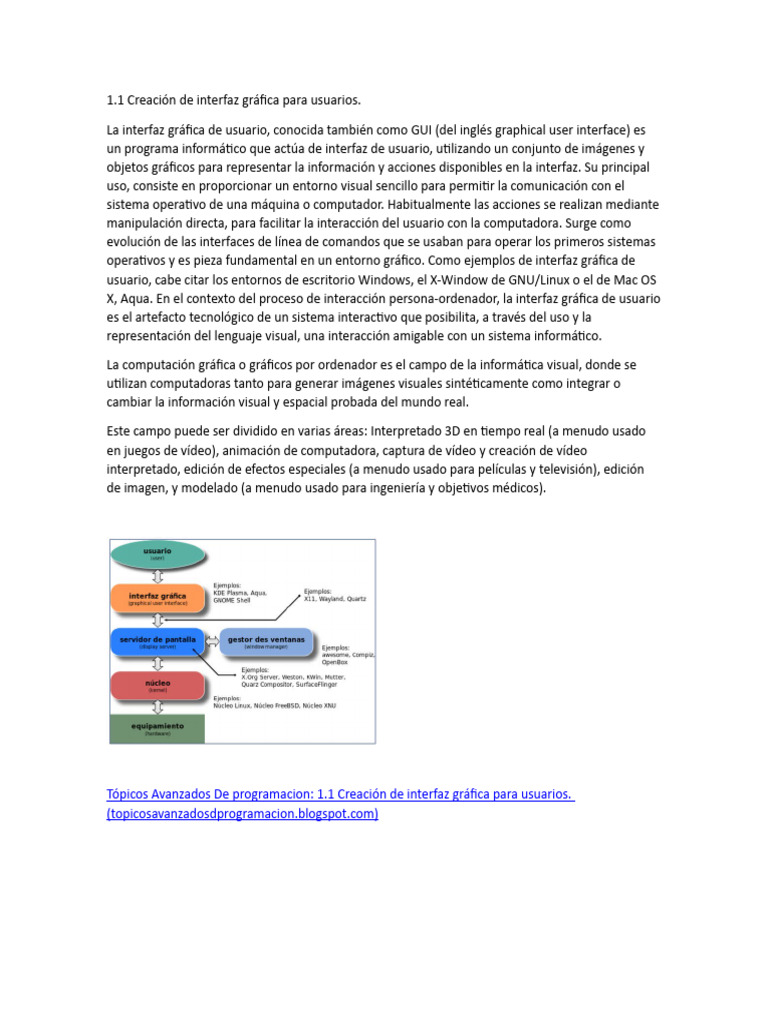 Interfaz Gráfica y Manejo de Eventos | PDF | Interfaces gráficas de ...