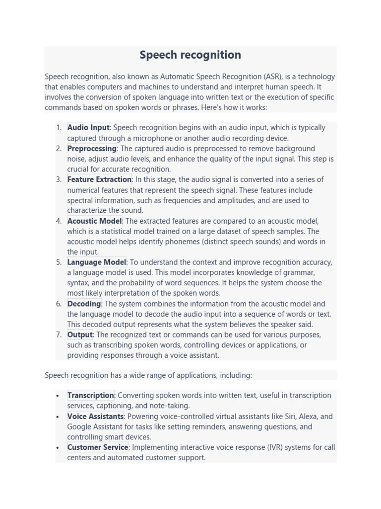 Speech Recognition | Download Free PDF | Speech Recognition | Deep Learning