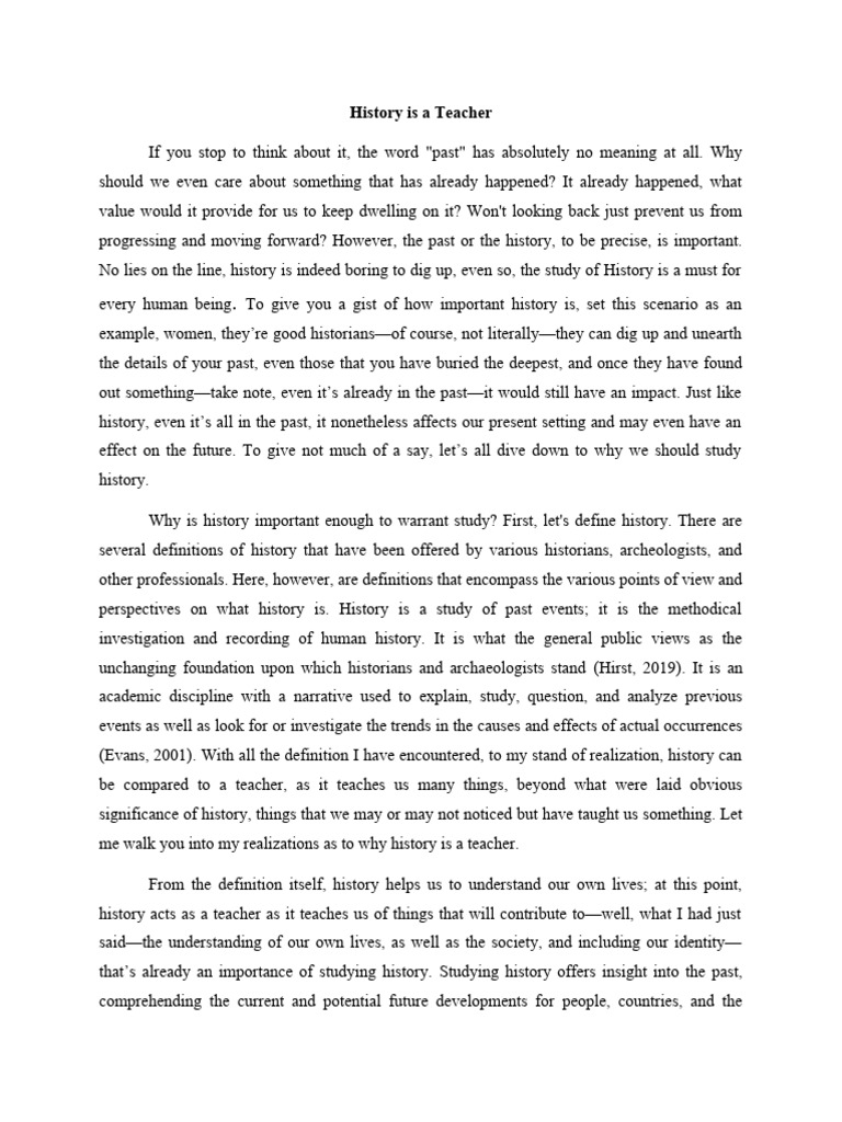 Why Studying History Matters | PDF | Identity (Social Science) | Historian