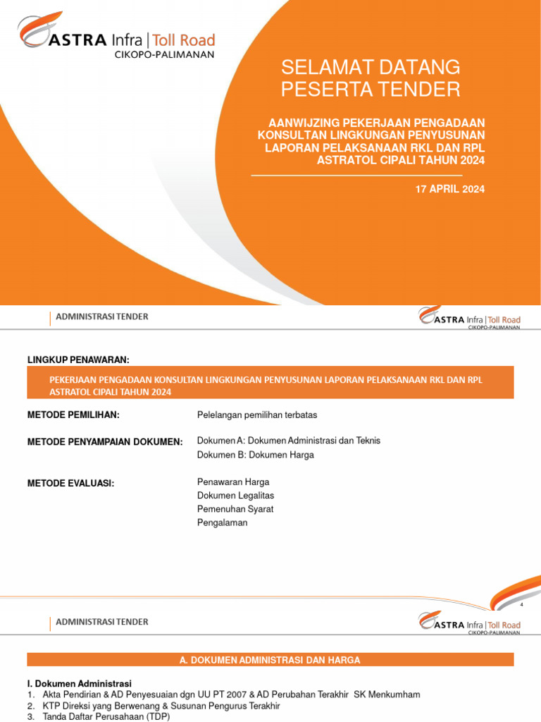 MATERI AANWIJZING PEKERJAAN PENGADAAN KONSULTAN LINGKUNGAN - Organized | PDF | Pengelolaan ...