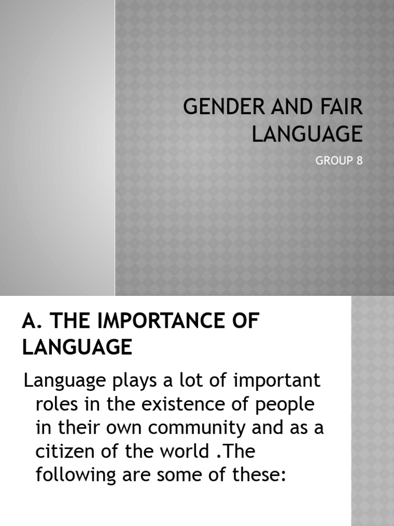 Gender and Fair Language | PDF | Sexism | Grammatical Gender
