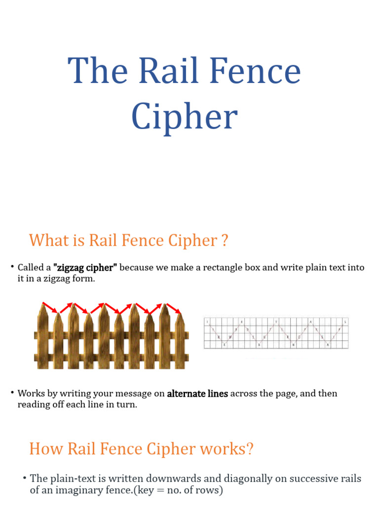 Rail Fence Cipher | PDF | Teaching Methods & Materials | Home & Garden